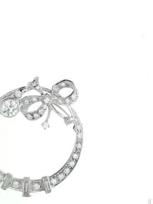 LB EXCLUSIVE Diamond Bow White Gold Brooch