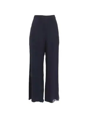 Oscar De La Renta High-waisted Wide-leg Trousers - Blue