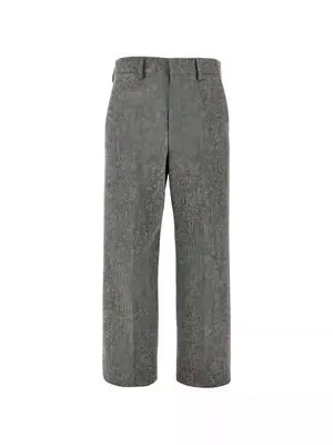 Valentino Garavani Tweed Effect Trousers - Grey