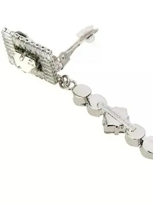 Alessandra Rich Crystal And Faux Pearl Drop Earrings