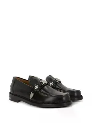 TOGA VIRILIS Studded-strap Leather Loafers