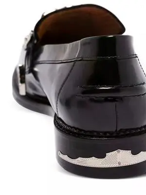 TOGA VIRILIS Studded-strap Leather Loafers