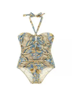 Zimmermann Paisley-print Swimsuit - Blue