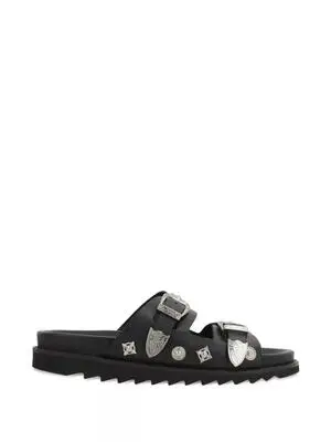 TOGA VIRILIS Studded Buckle-strap Leather Sandals
