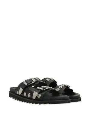 TOGA VIRILIS Studded Buckle-strap Leather Sandals