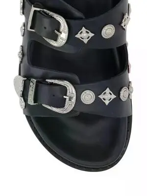 TOGA VIRILIS Studded Buckle-strap Leather Sandals
