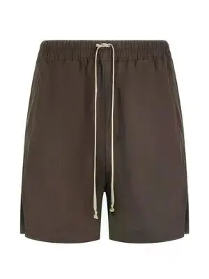 Rick Owens Drawstring-waist Side-slit Shorts - Brown