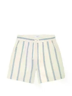 LES DEUX Lawson Striped Cotton Swim Shorts - Neutrals