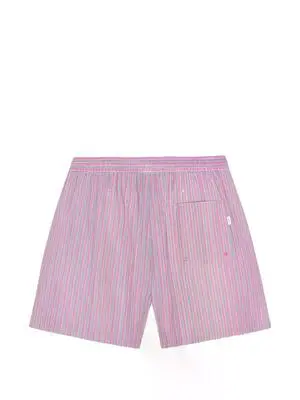 LES DEUX Seersucker Striped Swim Shorts - Pink