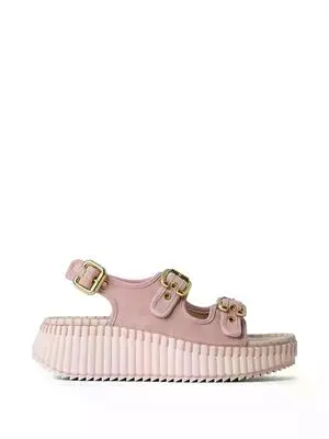 Chloé Buckle-strap Platform Sandals - Pink