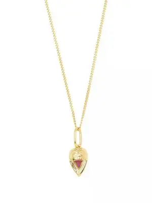 CAPSULE ELEVEN Heart-pendant Ruby Necklace - Gold