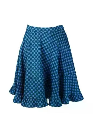 Sandro Printed Mini Skirt - Blue