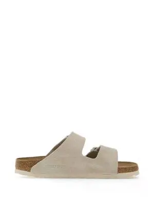 BIRKENSTOCK Arizona Buckled Suede Sandals - Neutrals