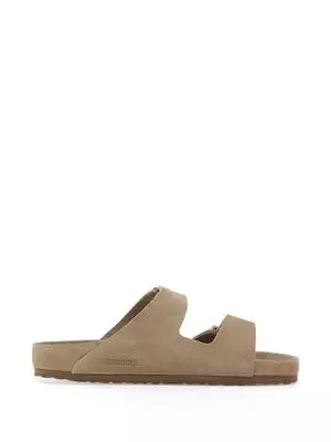 BIRKENSTOCK Arizona Buckled Suede Sandals - Neutrals