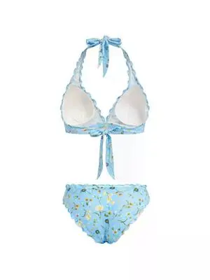 Seafolly Floral Print Ruffled Bikini Bottom