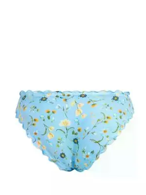 Seafolly Floral Print Ruffled Bikini Bottom