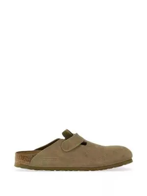 BIRKENSTOCK Boston Suede Flat Mules - Neutrals