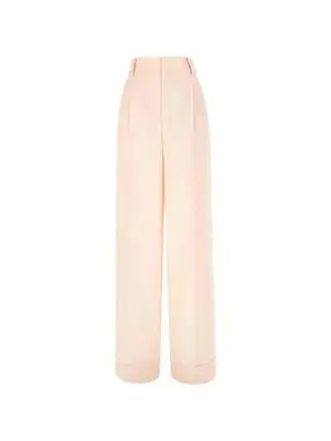 Alberta Ferretti Cuffed Trousers With Pocket