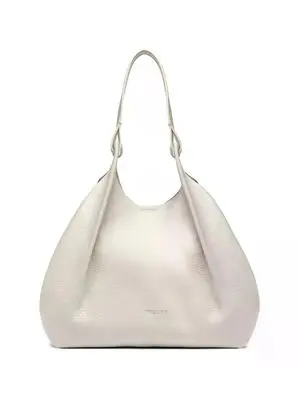 GIANNI CHIARINI Pebbled Leather Shoulder Bag - Neutrals