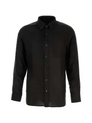 TOM FORD Button Slim Fit Shirt - Black