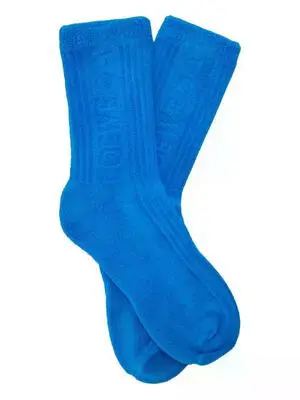 Loewe Logo Ribbed Socks - Blue