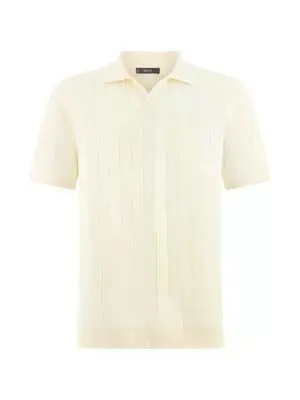 Boggi Milano Ribbed Open-neck T-shirt