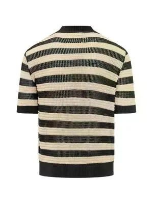 A PAPER KID Striped Knitted T-shirt