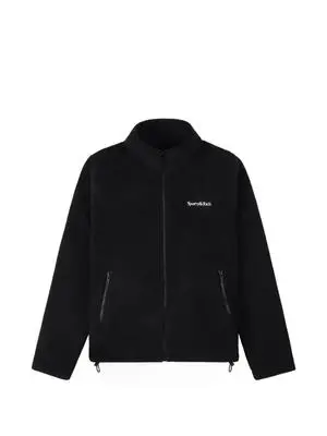 SPORTY & RICH Zip-up Fleece Jacket - Black
