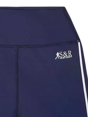 SPORTY & RICH Runner Stripe-detail Shorts - Blue