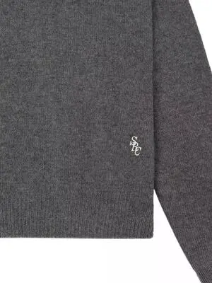 SPORTY & RICH Logo-detail Sweater - Grey