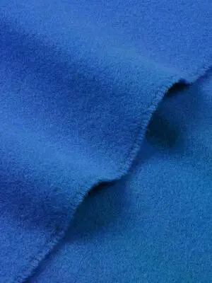 SPORTY & RICH Serif-logo Fringe Scarf - Blue