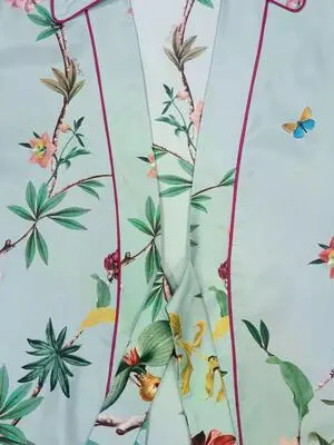 La DoubleJ Midnight Floral Midi Dress - Green