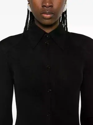 Nanushka Shoulder Pad Maxi Shirt Dress