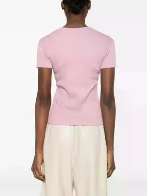 Nanushka Slim Fit Cropped T-shirt - Pink