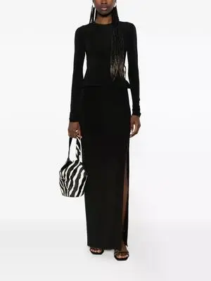 Nanushka Shada Long-sleeve Maxi Dress - Black