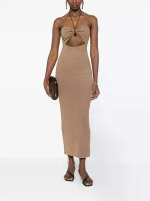 Nanushka Strap Detail Bandeau Midi Dress