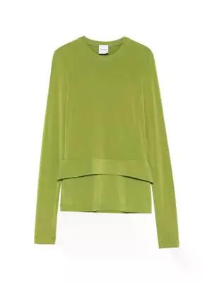 Nanushka Round-neck Long-sleeve Top - Green