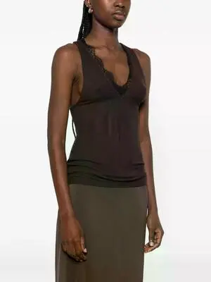Nanushka Siara V-neck Tank Top - Brown