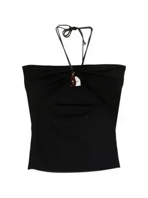 Nanushka Cutout Strap Bandeau Top - Black