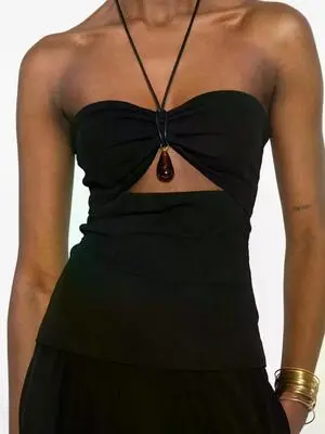 Nanushka Cutout Strap Bandeau Top - Black