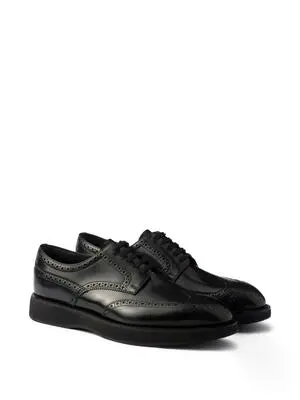 Prada Leather Lace-up Derby Shoes