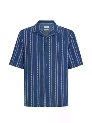 Brunello Cucinelli Stripe Short-sleeve Shirt - Blue