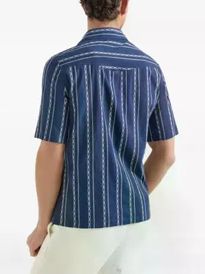 Brunello Cucinelli Stripe Short-sleeve Shirt - Blue