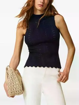 TWINSET Scalloped-trim Top