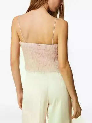TWINSET Ruffle Detail Tulle Top