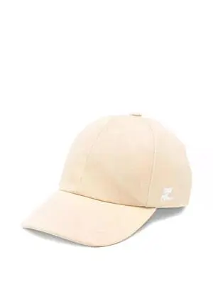 COURREGES Logo-embroidered Cap - Brown