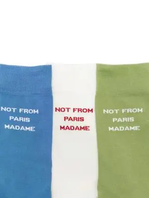 Drole De Monsieur Lettering Socks - Blue