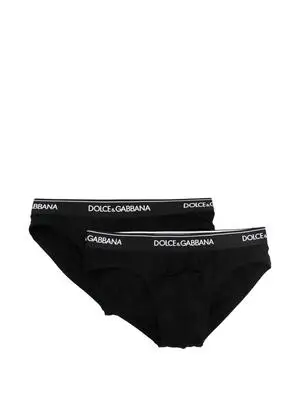 Dolce & Gabbana Logo-detail Briefs - Black