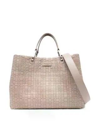 Emporio Armani Woven Top-handle Tote Bag