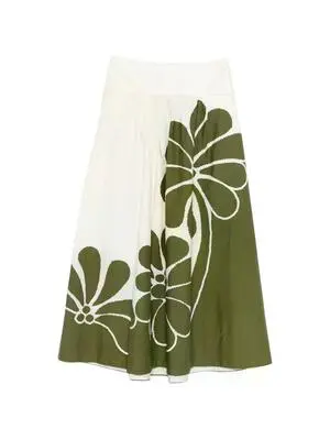 Farm Rio Floral Skirt - Neutrals